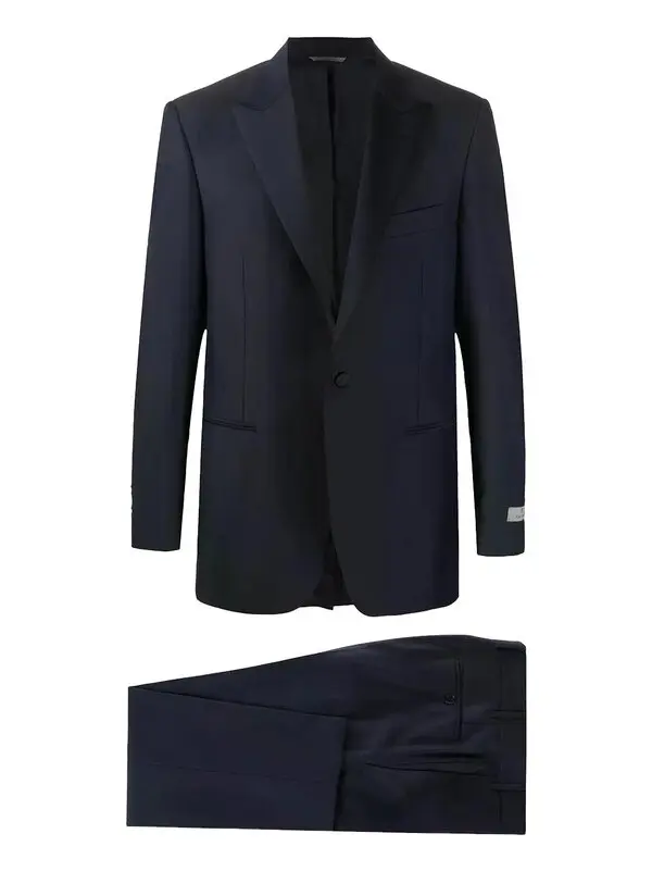 Canali Single-breasted Wool Suit - Blue