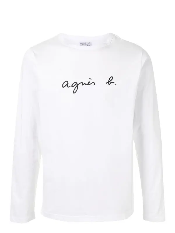 AGNÈS B. Logo-print Cotton T-shirt - White
