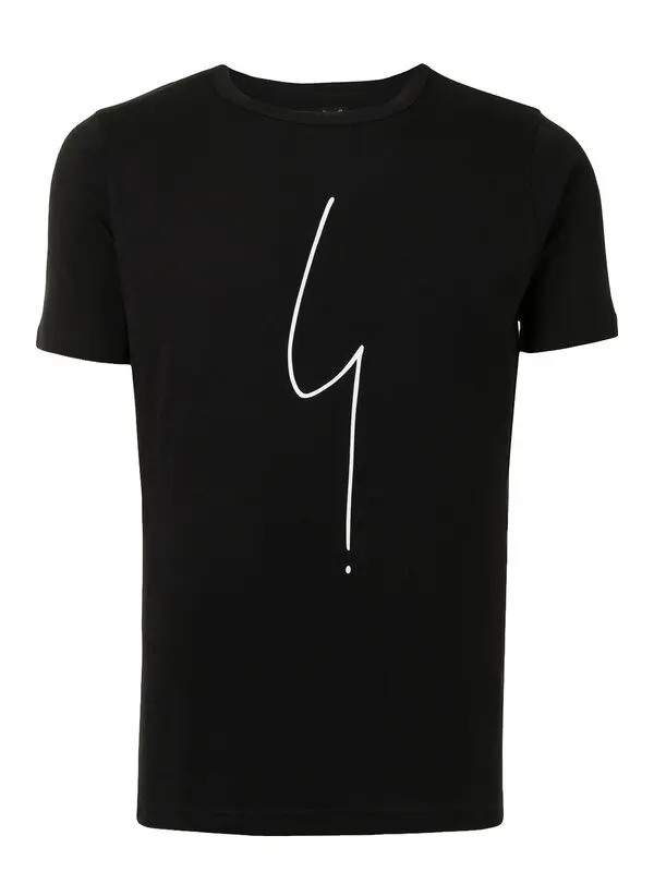 AGNES B. Scribble-print Cotton T-shirt - Black