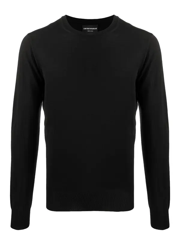 Emporio Armani Virgin Wool Sweater - Black