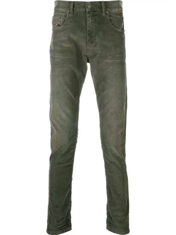 DIESEL® D-strukt Velvet Trousers - Green