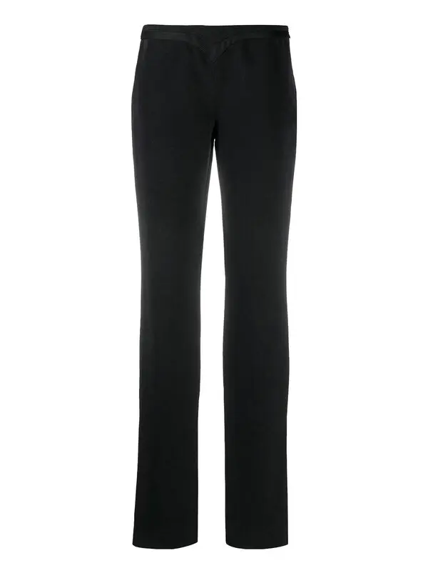 Versace 1990s Panelled Waistband Trousers - Black