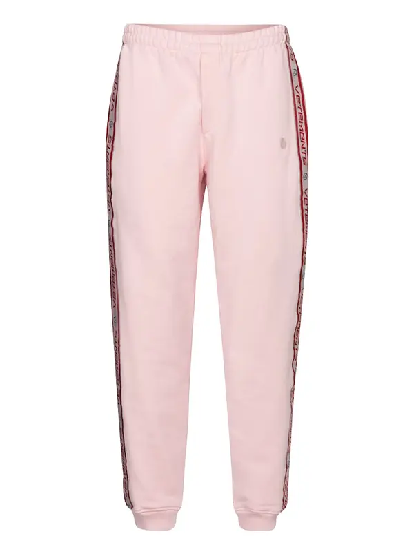 Vetements Logo Cotton-blend Jersey Sweatpants - Pink