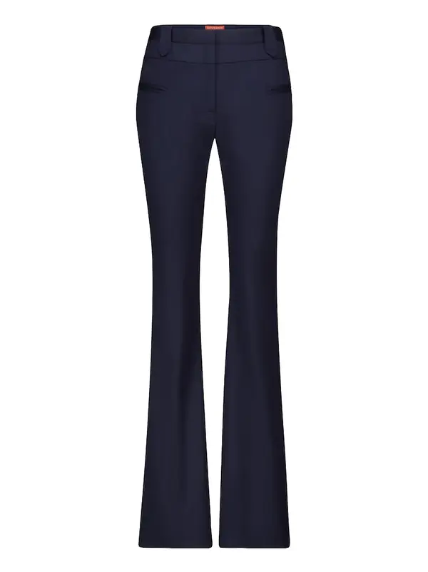 Altuzarra Serge Stretch-wool Bootcut Trousers - Blue