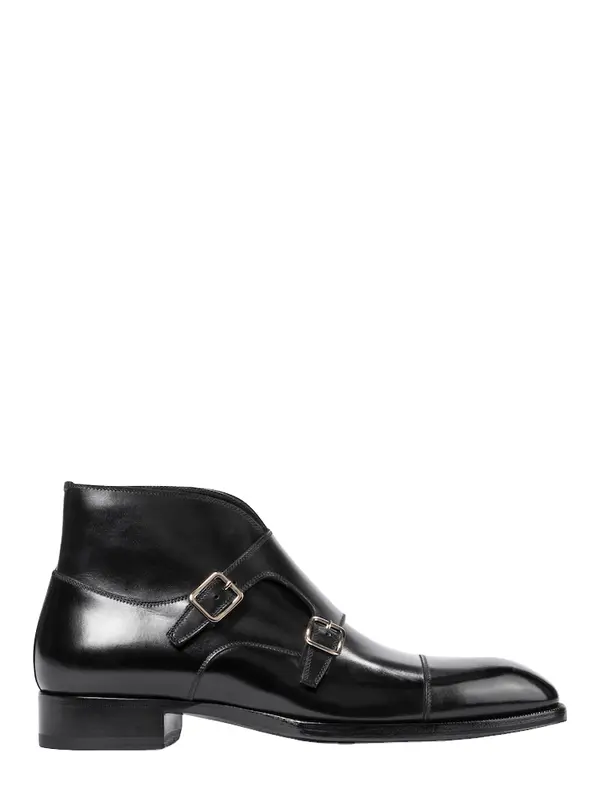 TOM FORD Sutherland Double Monk Strap Shoes - Black