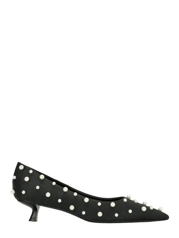 Cult Gaia Pearl-embellished Pointed-toe Pumps - Black