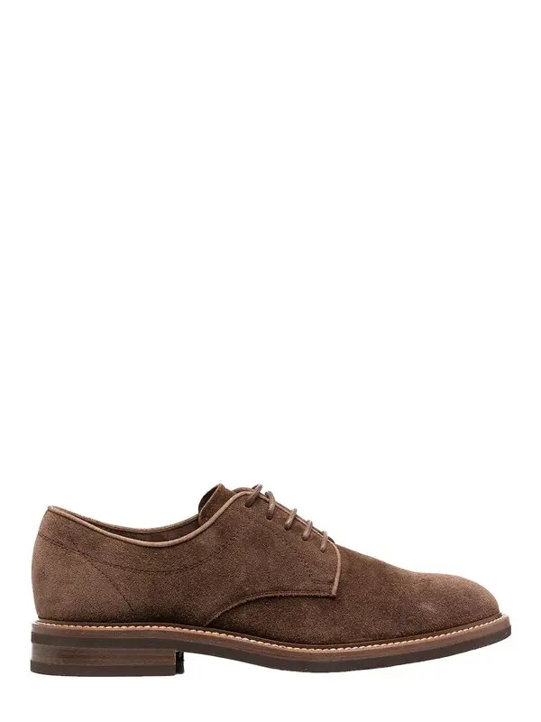 Brunello Cucinelli Suede Oxford Shoes - Brown