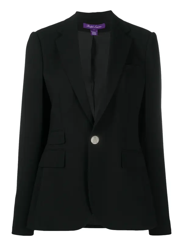 Ralph Lauren Wool-crepe Tailored Blazer - Black
