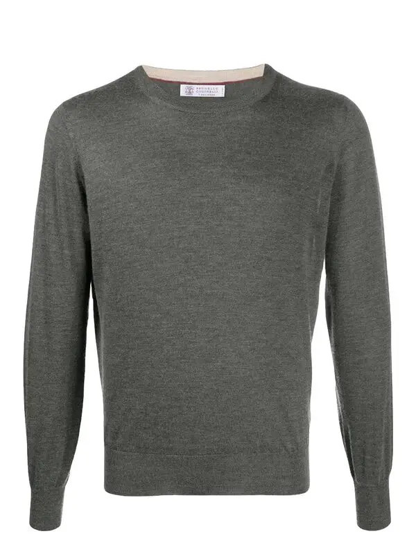 Brunello Cucinelli Round Neck Jumper - Grey