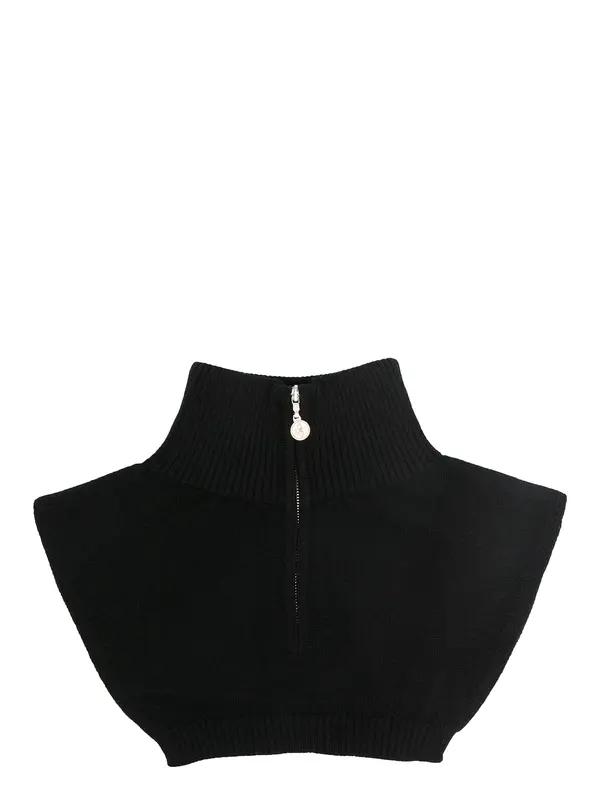 BARRIE Half-zip Cashmere Bib - Black