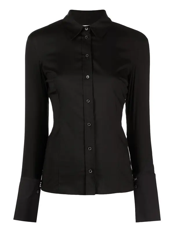 Patrizia Pepe Fitted Buttoned Shirt - Black