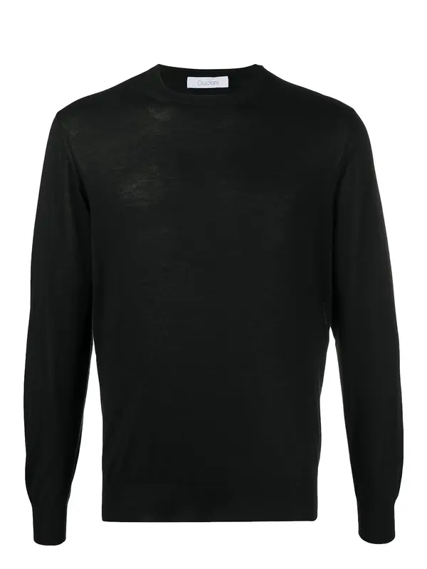 CRUCIANI Crew Neck Knit Jumper - Black
