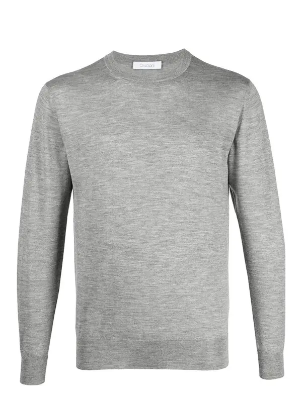 CRUCIANI Crew Neck Knit Jumper - Grey