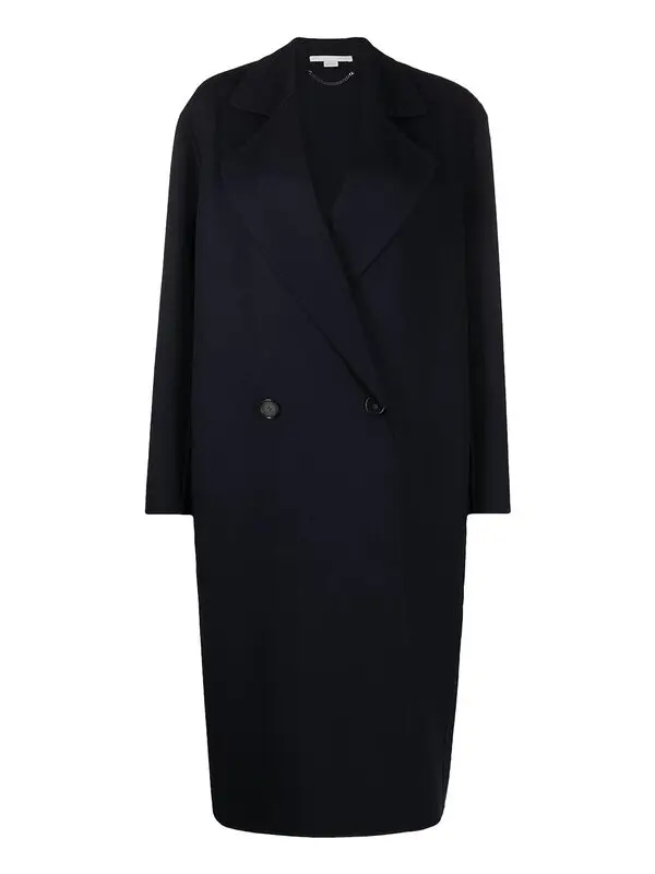 Stella McCartney Oversized Double-breasted Wool Coat - Blue