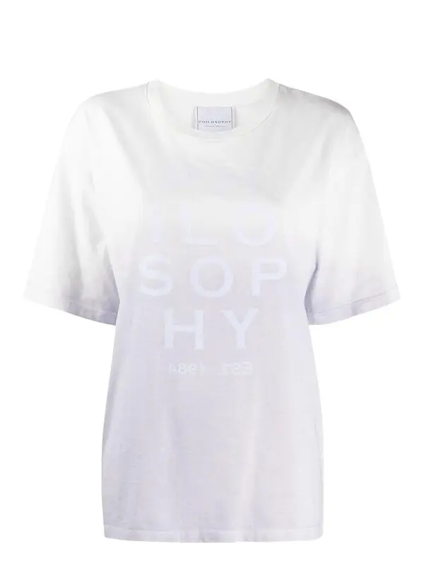 Philosophy Di Lorenzo Serafini Logo-print Ombré T-shirt - White