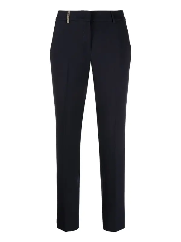 Peserico Slim-fit Cropped Trousers - Blue
