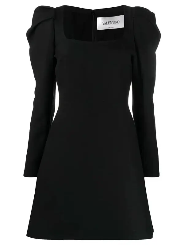 Valentino Garavani Puff-sleeve Cocktail Dress - Black