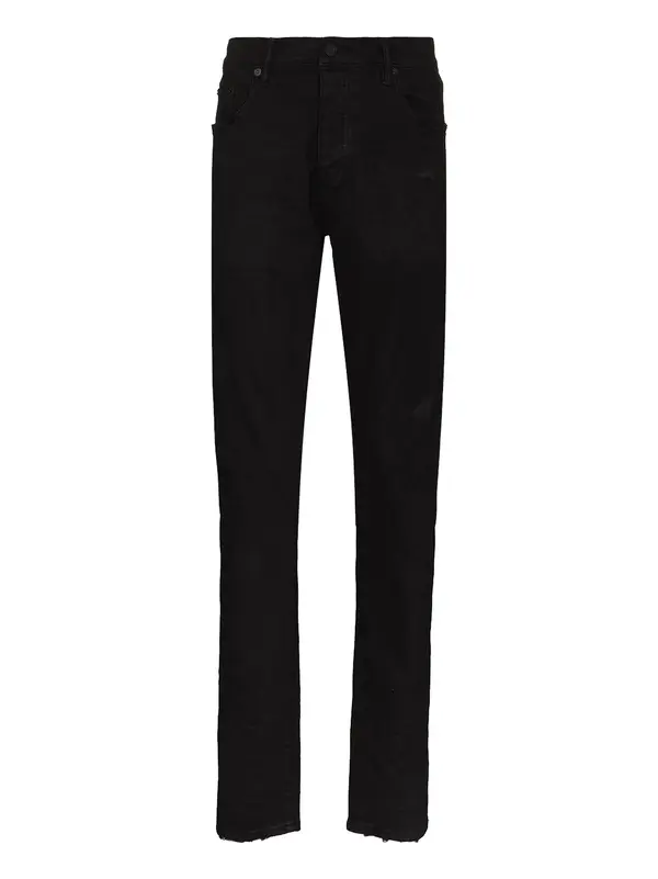 PURPLE BRAND Low-rise Slim-fit Jeans - Black