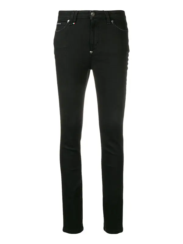 Philipp Plein Distressed Skinny Jeans - Black