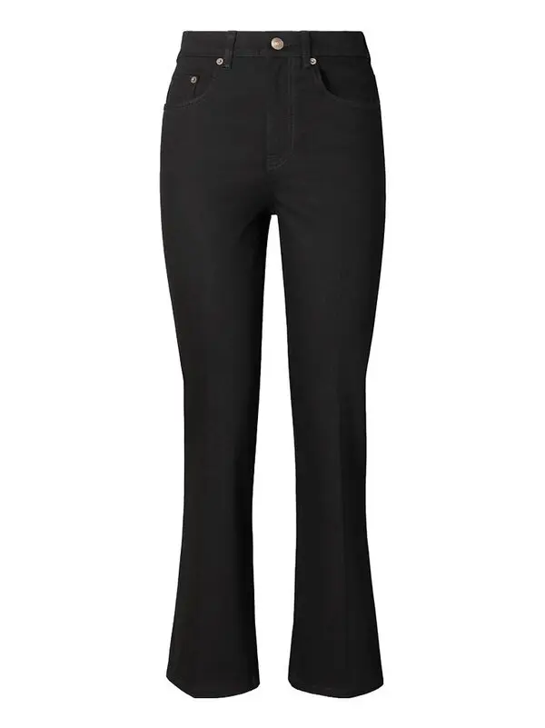 Tory Burch Cropped Flare Jean - Black