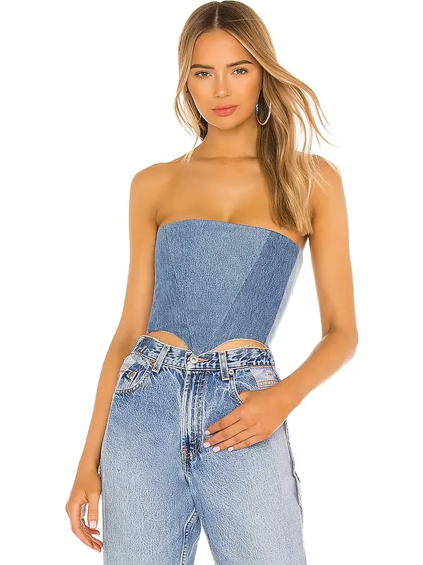 SAMI MIRO VINTAGE Corset Top - Denim