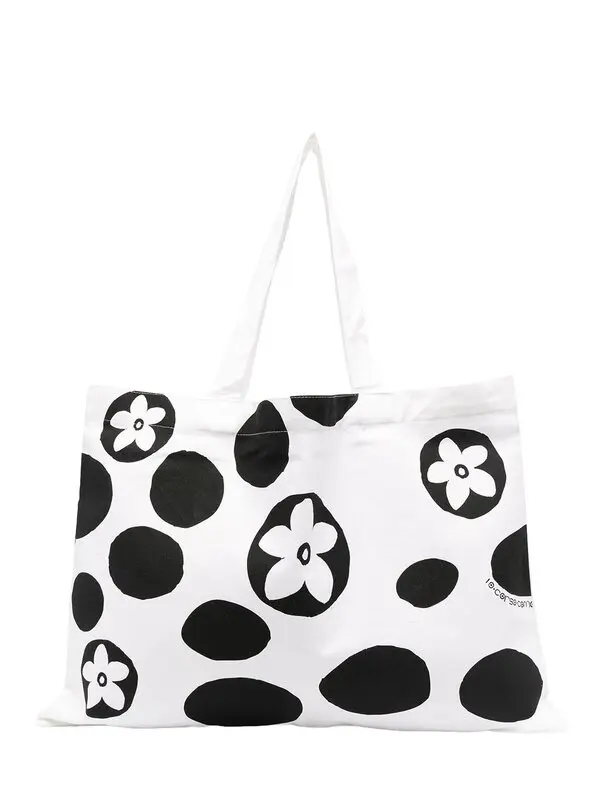 10 CORSO COMO Floral Polka-dot Print Tote Bag - White