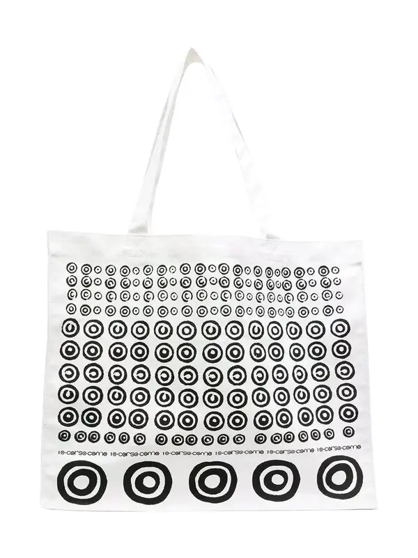 10 CORSO COMO Abstract Print Tote Bag - White