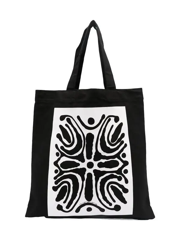 10 CORSO COMO Abstract Print Tote - Black