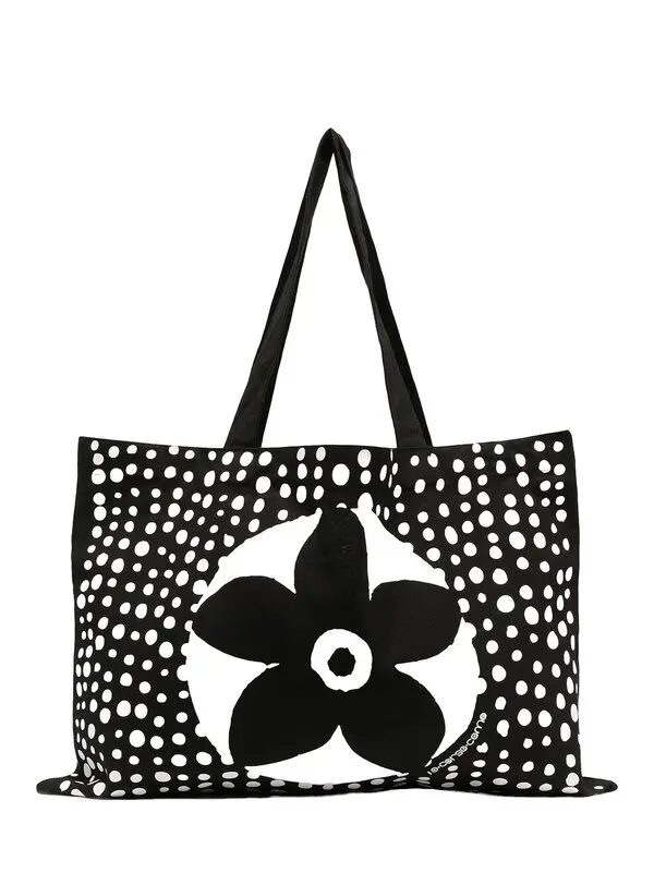 10 CORSO COMO Floral-print Canvas Tote Bag - Black
