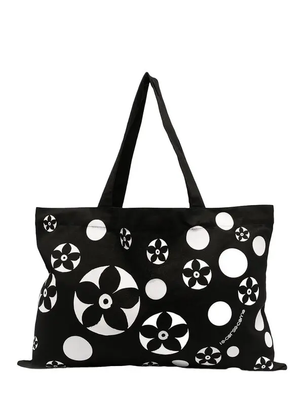 10 CORSO COMO Floral Print Tote Bag - Black