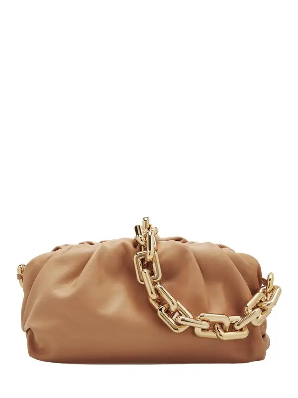 Bottega Veneta The Chain Pouch Leather Bag - Brown