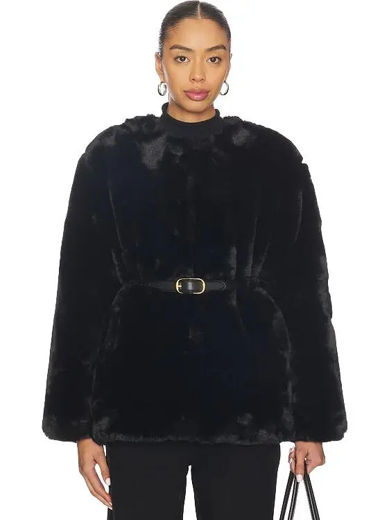 Blanknyc Faux Fur Coat - Black Cherry