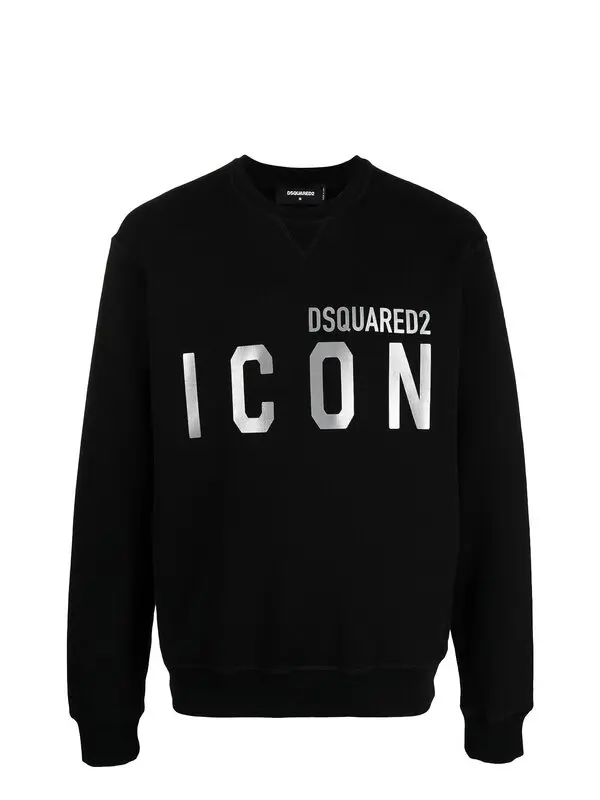 Dsquared2 Icon-print Crewneck Sweatshirt - Black
