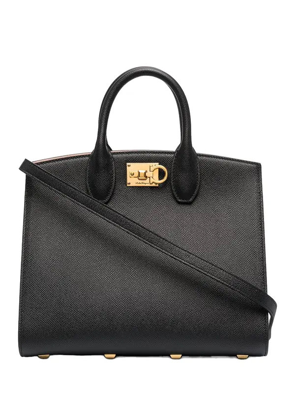 FERRAGAMO Small Studio Box Bag - Black