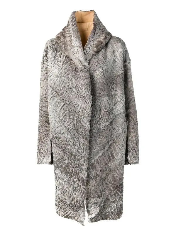 LISKA Chiron Shearling Coat - Grey