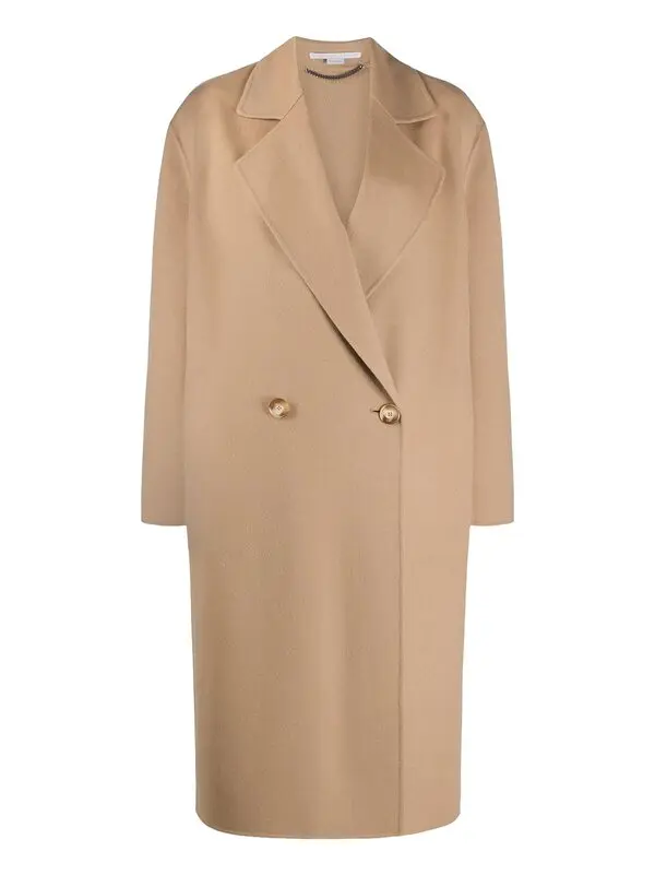 Stella McCartney Oversized Double-breasted Wool Coat - Brown