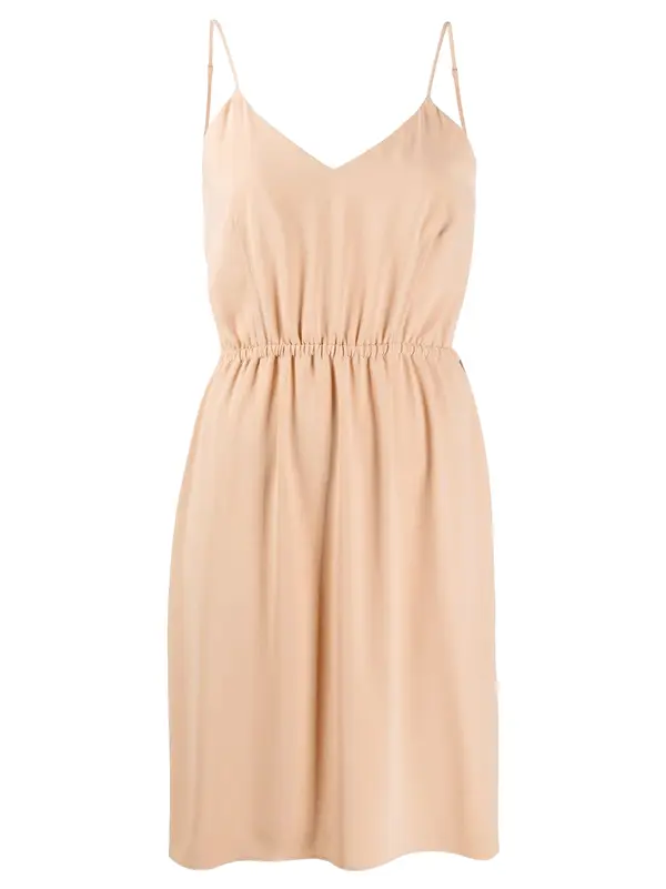 MAISON MARGIELA V-neck Sleeveless Dress - Neutrals