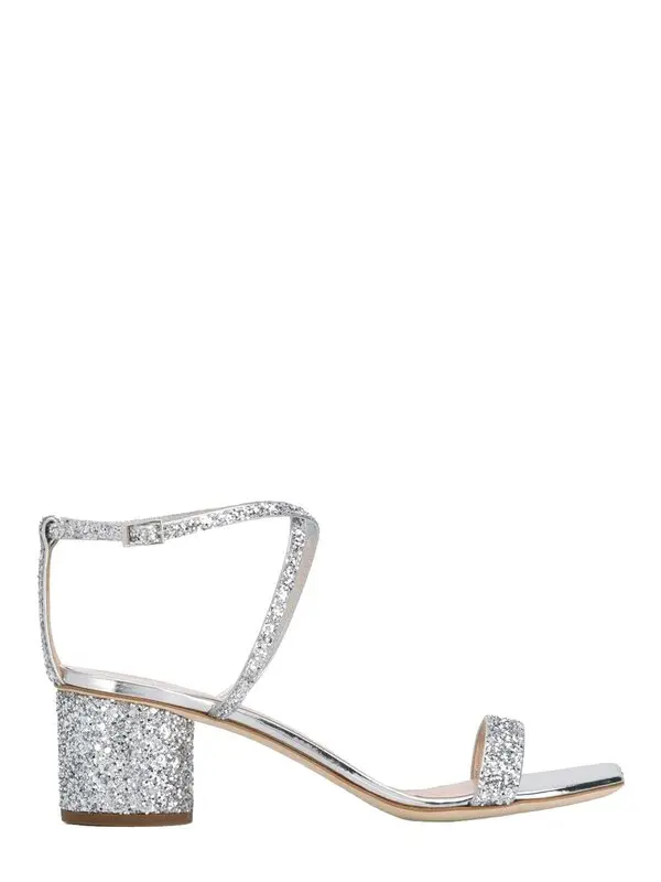 GIUSEPPE ZANOTTI Tara Glitter Sandals - Silver