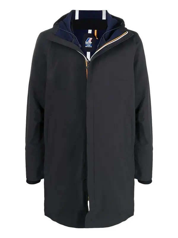 K-WAY Long Hooded Parka - Black