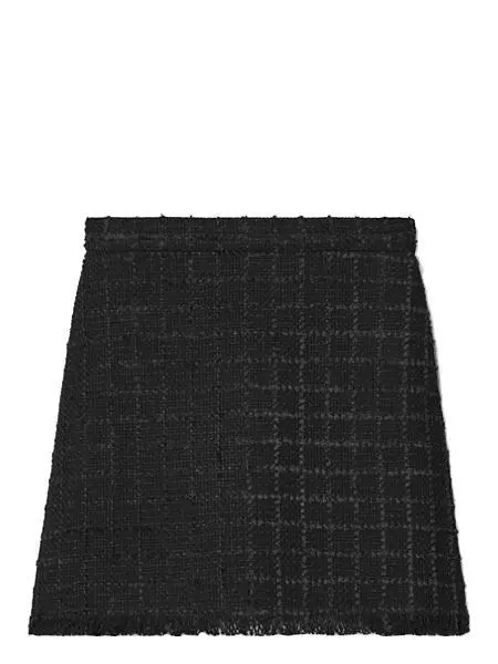 Tory Burch Tweed Mini Skirt - Black/black