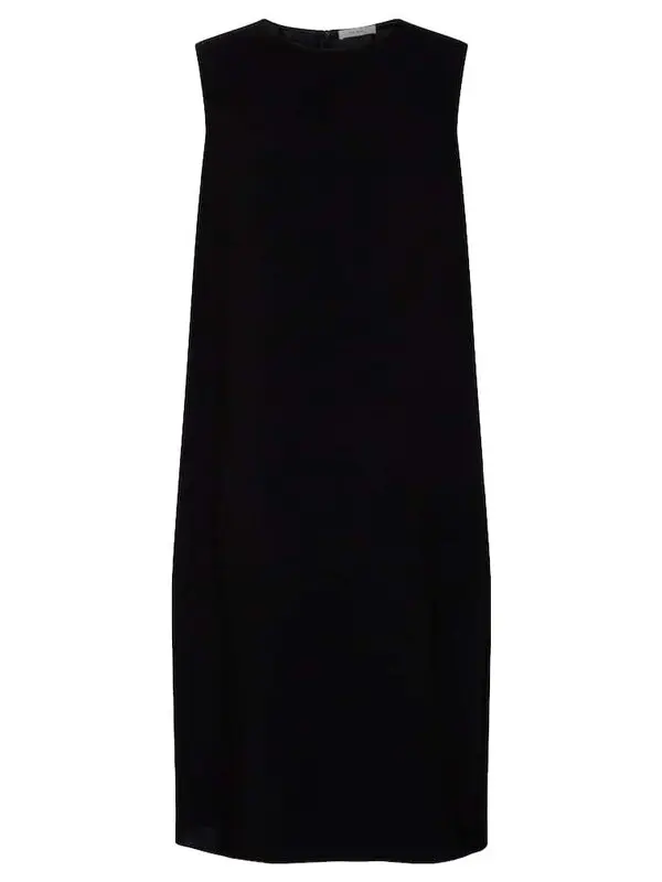 THE ROW Mirna Crêpe Midi Dress - Black