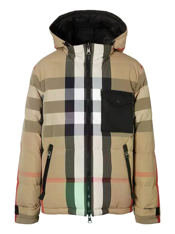 Burberry Reversible Check Puffer Jacket - Neutrals