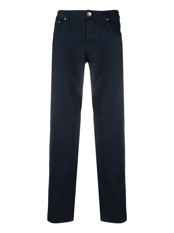 Brunello Cucinelli Mid-rise Straight-leg Jeans - Blue