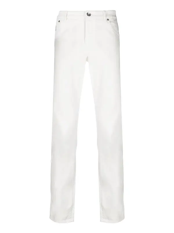 Brunello Cucinelli Mid-rise Slim-fit Jeans - White