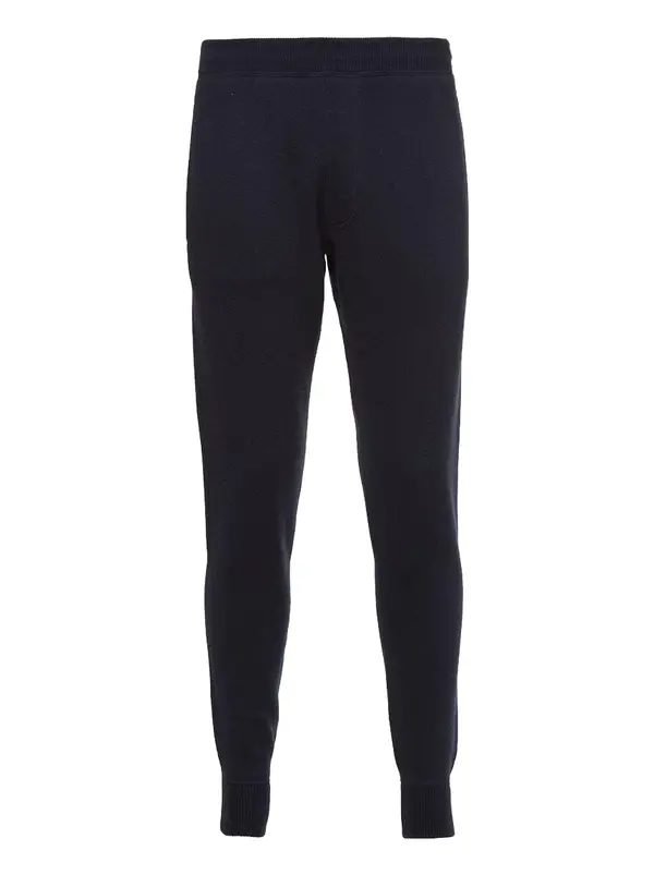 Prada Cashmere Track Pants - Blue