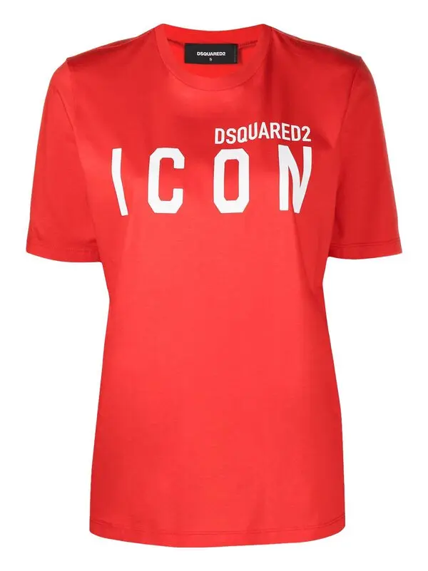 Dsquared2 Icon-print Crew-neck T-shirt - Red