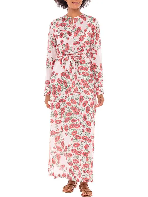 Banjanan Crystal Cotton Voile Maxi Dress - Floral