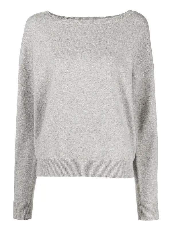 EXTREME CASHMERE X Fine-knit Boat-neck Jumper - Grey