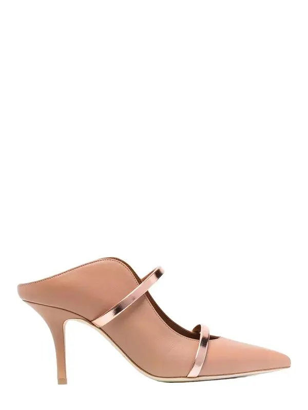 MALONE SOULIERS Maureen Leather Mules - Neutrals
