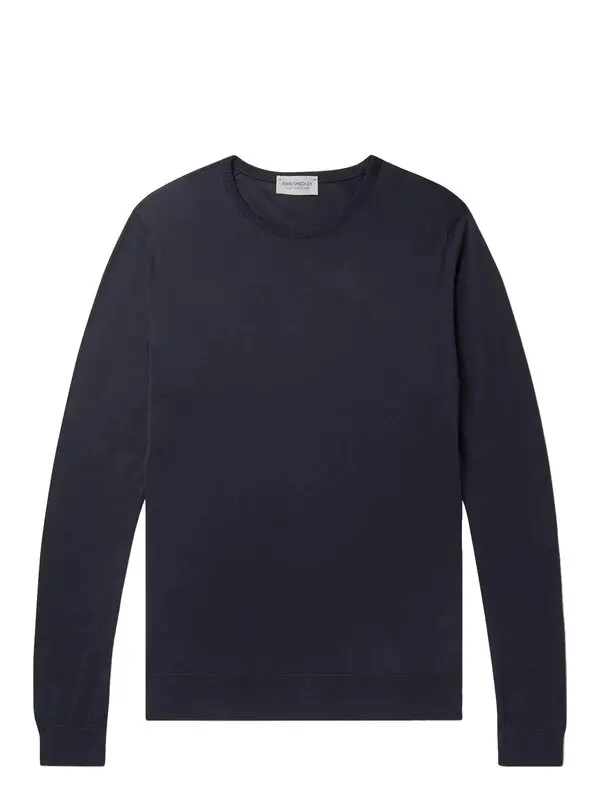 John Smedley Hatfield Slim-fit Sea Island Cotton Sweater - Blue
